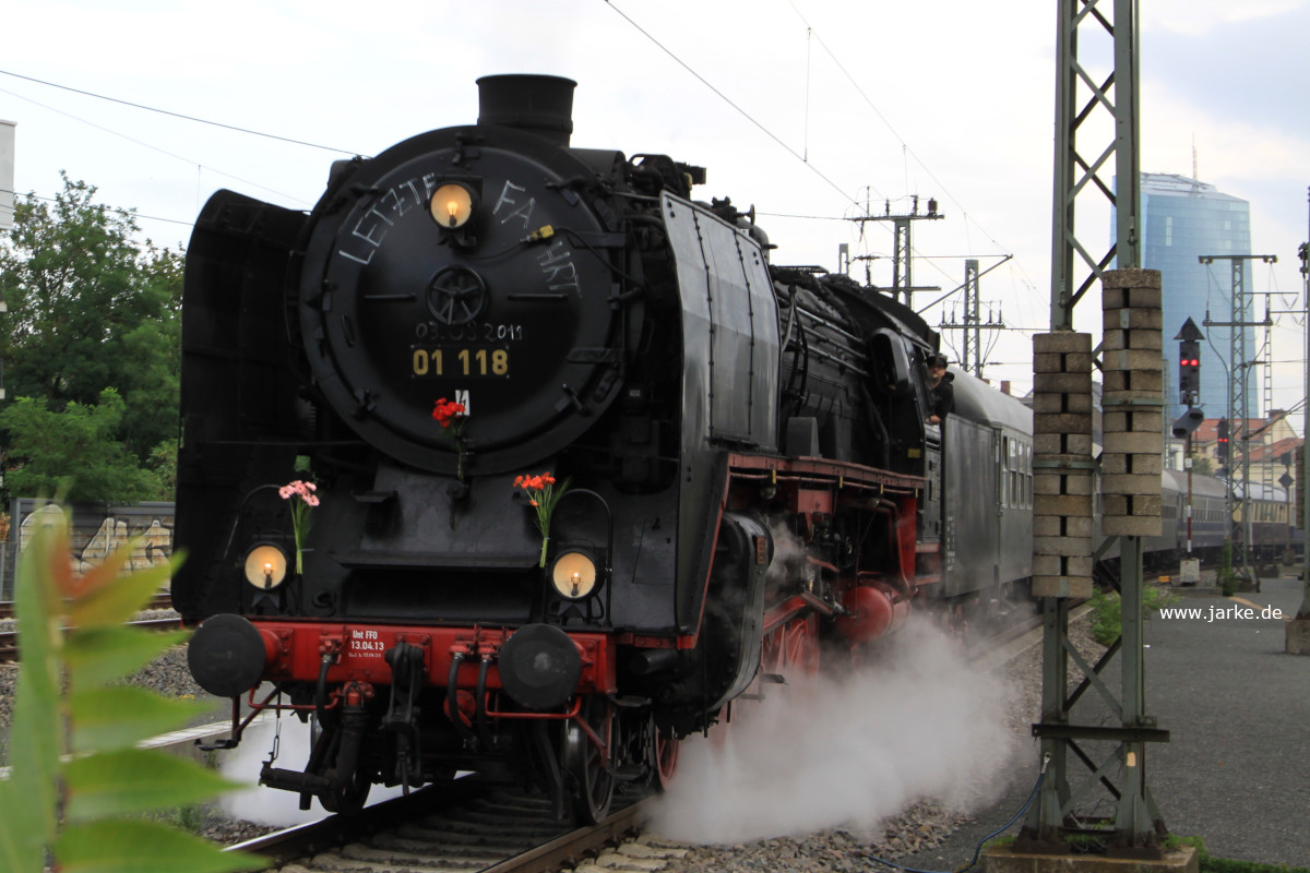 Abschied von 01 118 - im FD Rheingold der HEF nach Köln (03.08.2018 ...